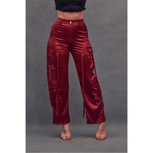 Pants & Jumpsuits | Satin Cargo Pants | Poshmark